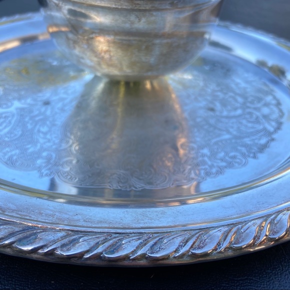 Oneida | Dining | Oneida Silver Plated Platter W Attached Bowl | Poshmark